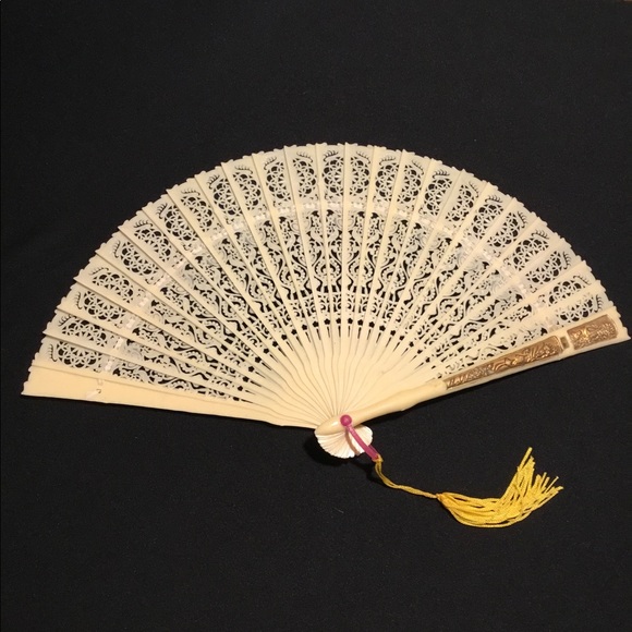 Vintage | Accessories | Vintage Plastic Fan | Poshmark